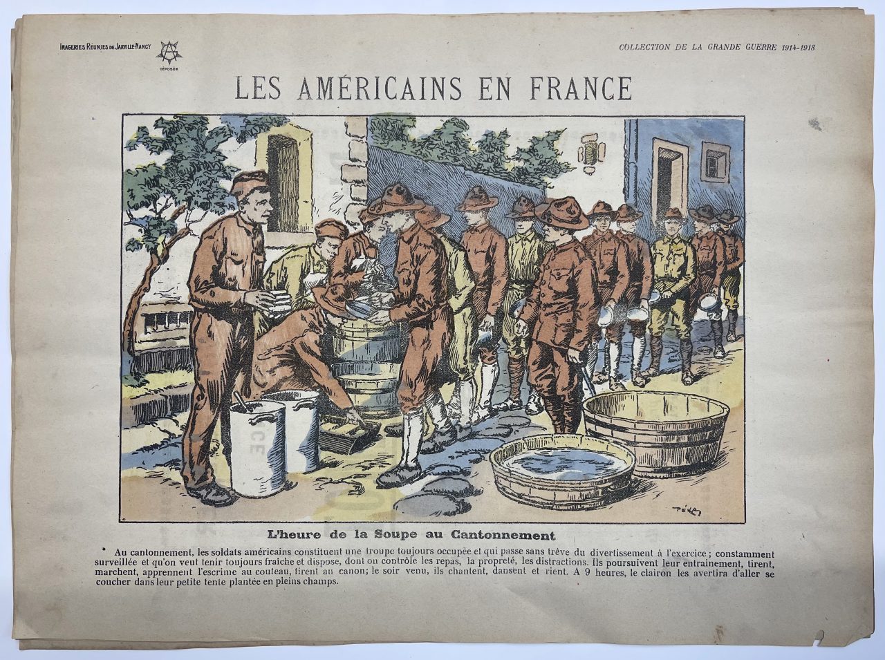 Lot 12 gravures -Les Américains en France – Illustration – Guerre 1914-1918 – Tranchées ...
